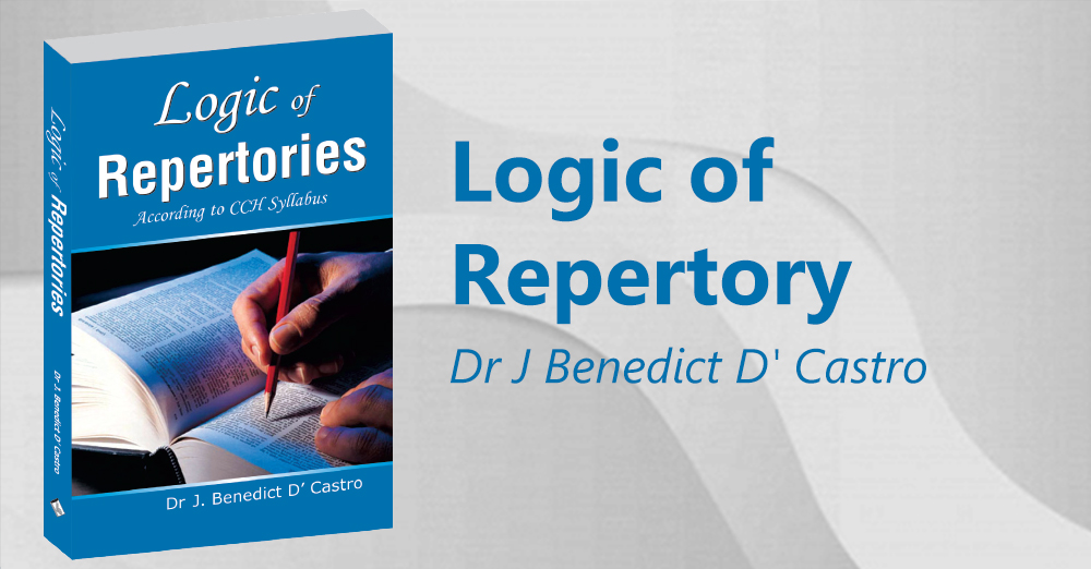 Dr J Benedict D Castro homeopathic book Logic of Repertory