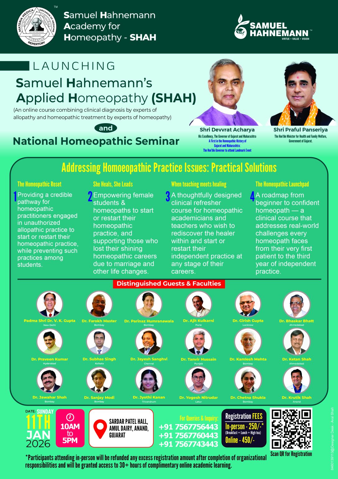 Launch of Samuel Hahnemann’s Applied Homeopathy (SHAH) & National ...