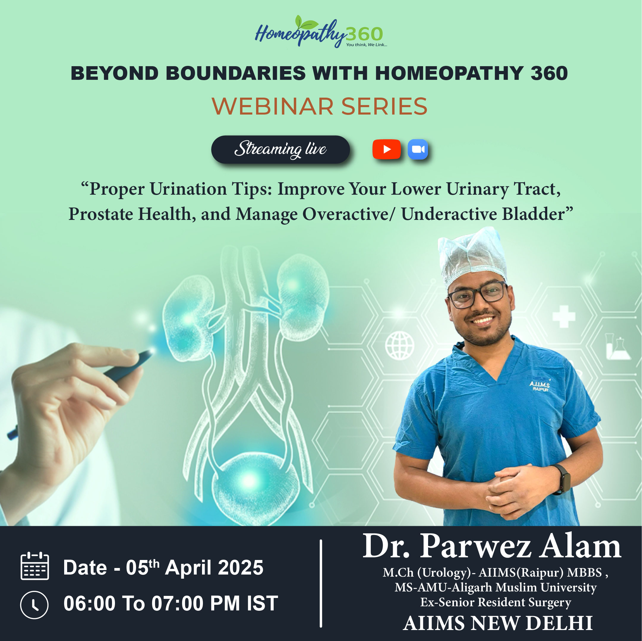 Join Upcoming webinar with Dr Parwez Alam