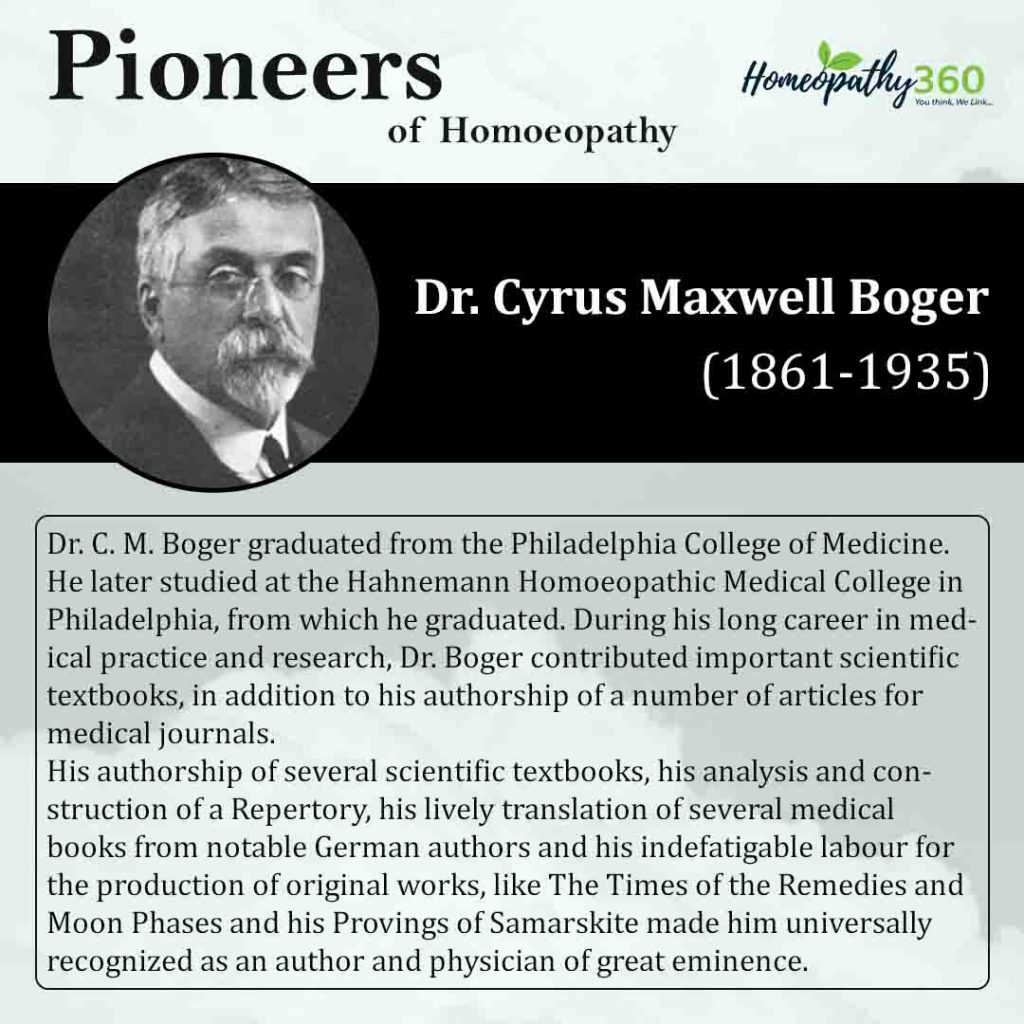Stalwarts' Segment: Dr. Cyrus Maxwell Boger