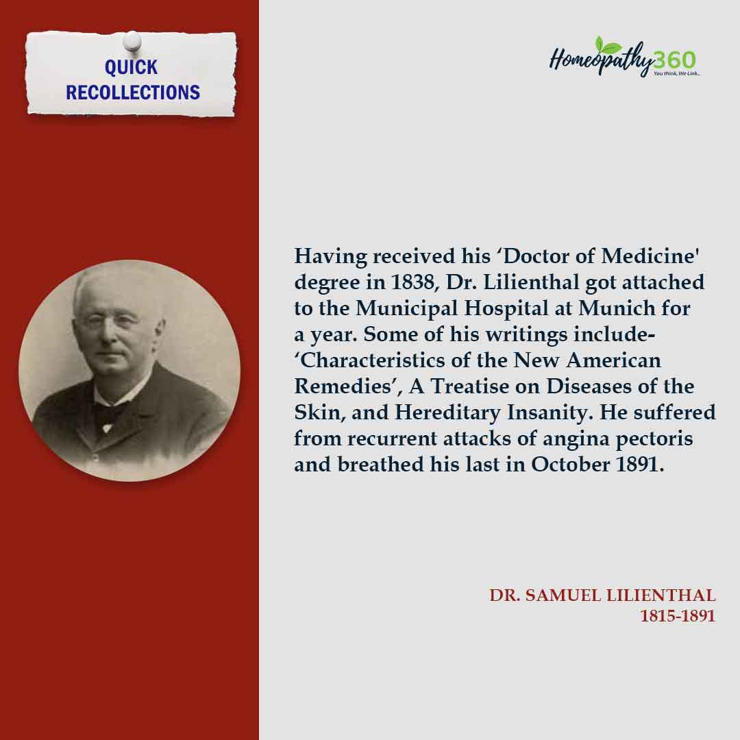 Dr. Samuel Lilienthal Biography and Books